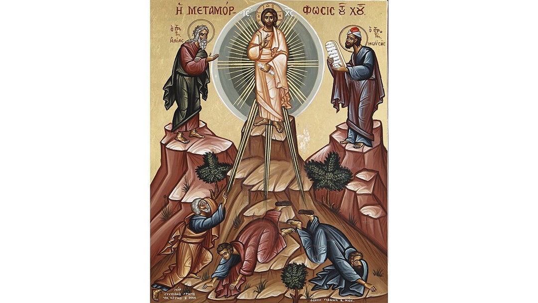Jesus Transfiguration Orthodox Icon, Metamorphosis Jesus Christ, the ...
