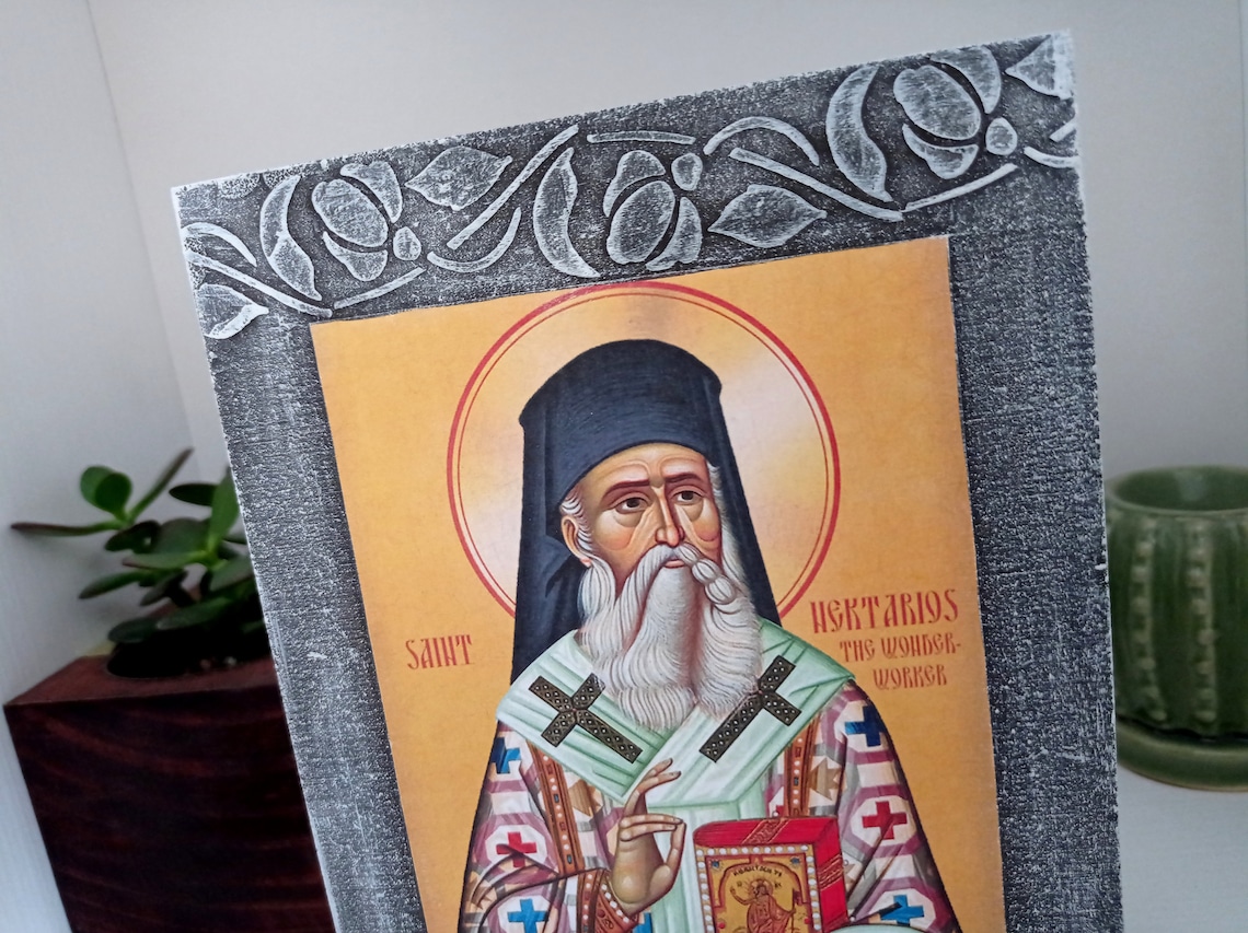Saint Nectarius of Aegina Orthodox Icon, St Nectarios Aegina, Saint ...