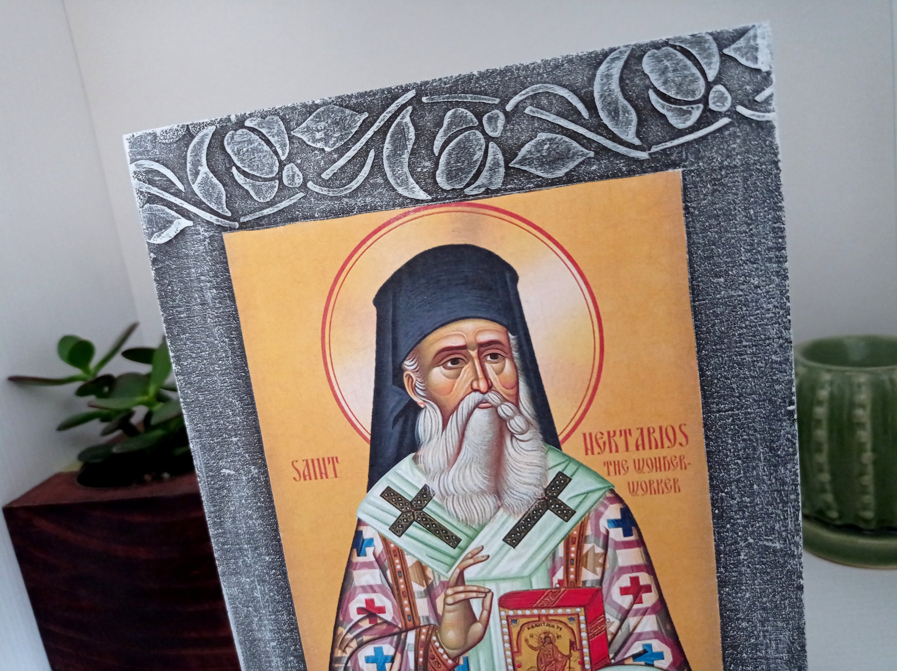 Saint Nectarius of Aegina Orthodox Icon, St Nectarios Aegina, Saint ...