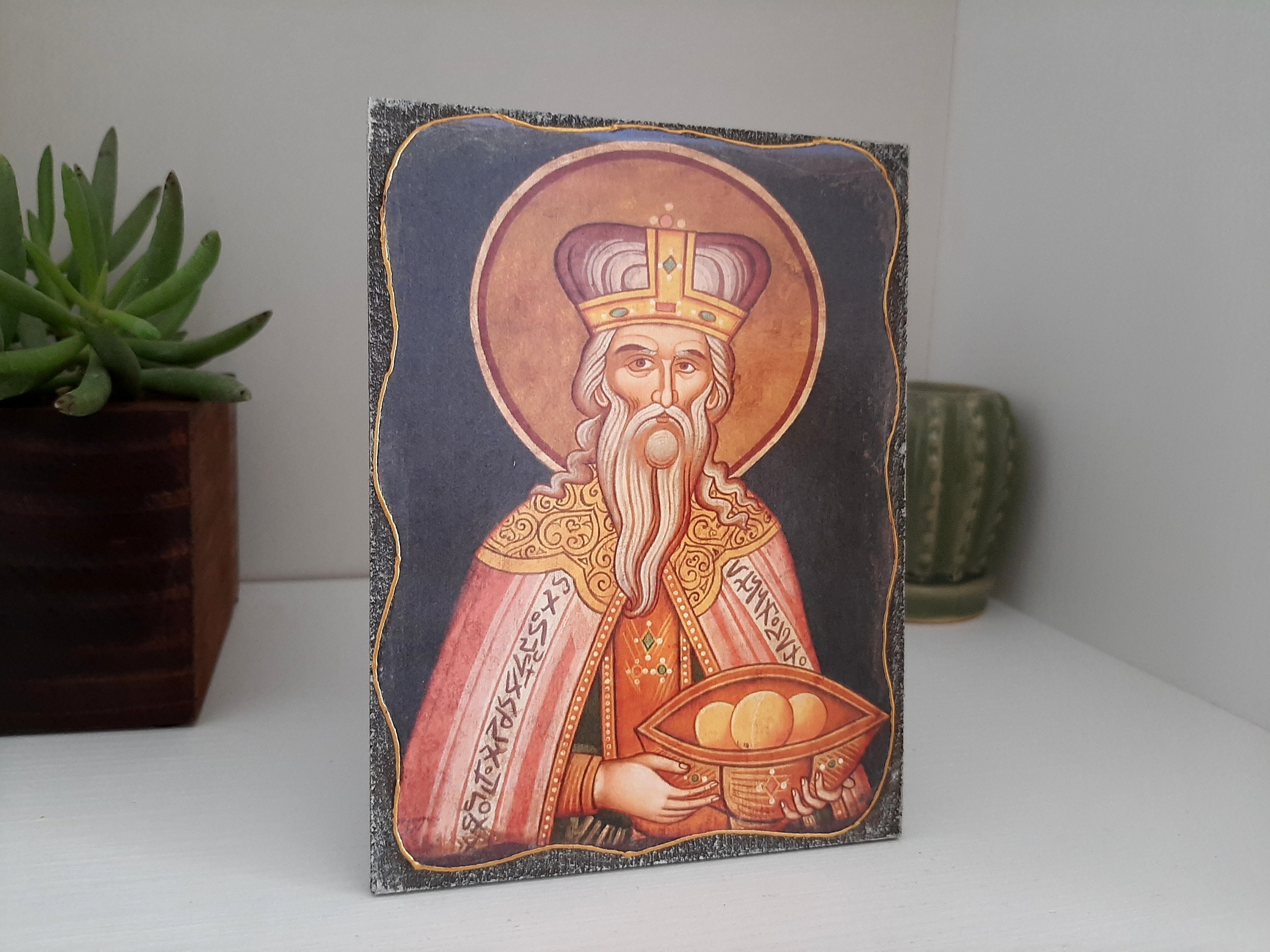 Saint Melchizedek Orthodox Icon Priest Melchizedek Old | Etsy