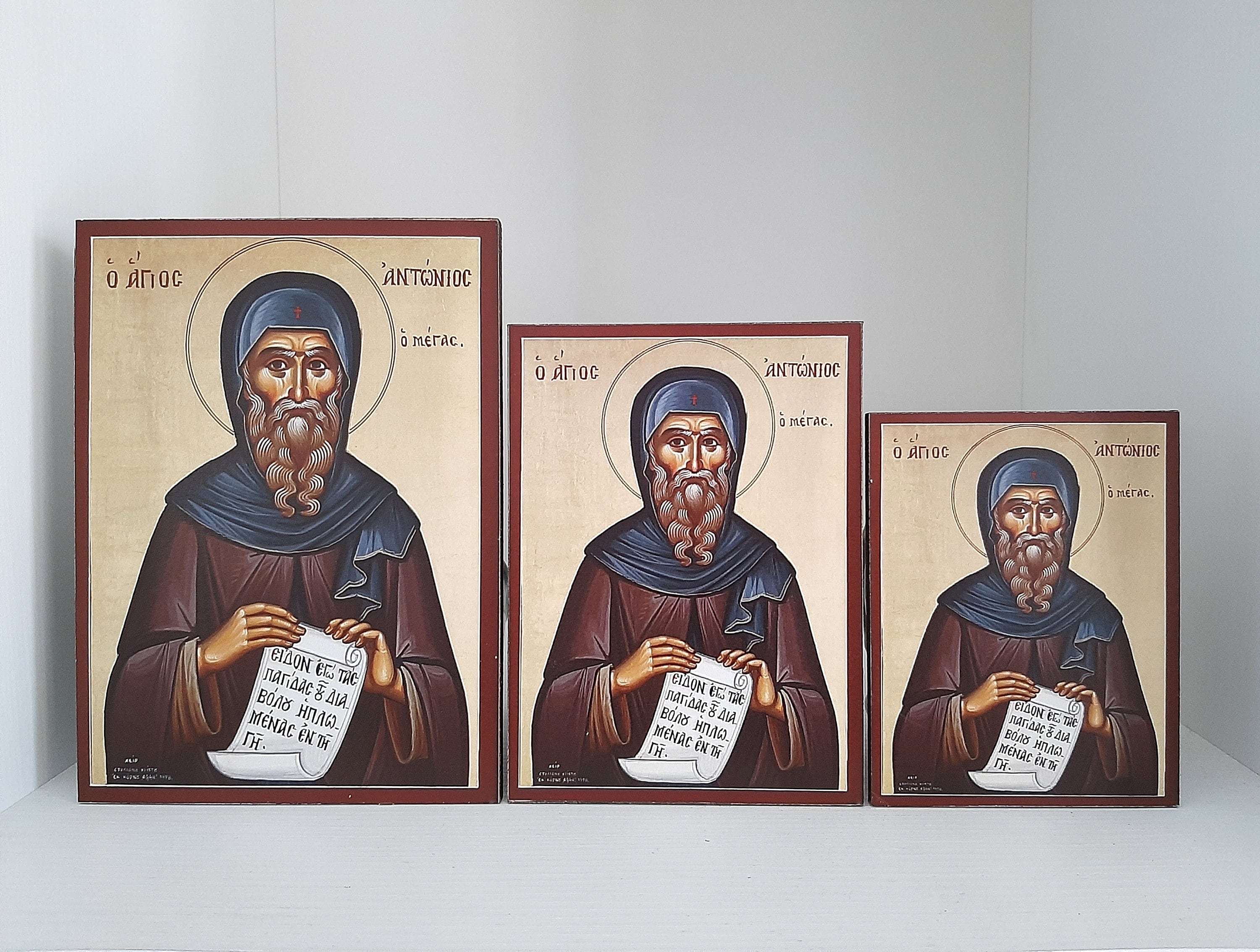 Orthodox Icon Saint Anthony the Great Saint Antonius | Etsy