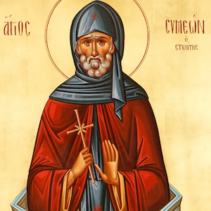 Saint Simeon Stylites, Saint Symeon the Stylite Orthodox Icon, Simeon ...