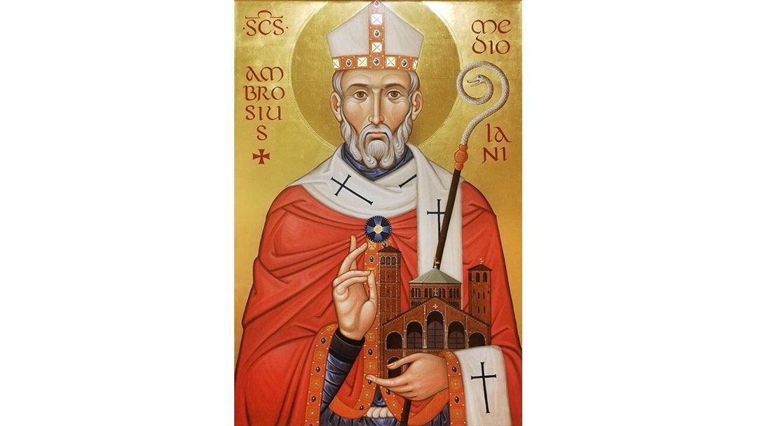 Saint Ambrose of Milan, Aurelius Ambrosius, Santa Ambrogio, Catholic ...