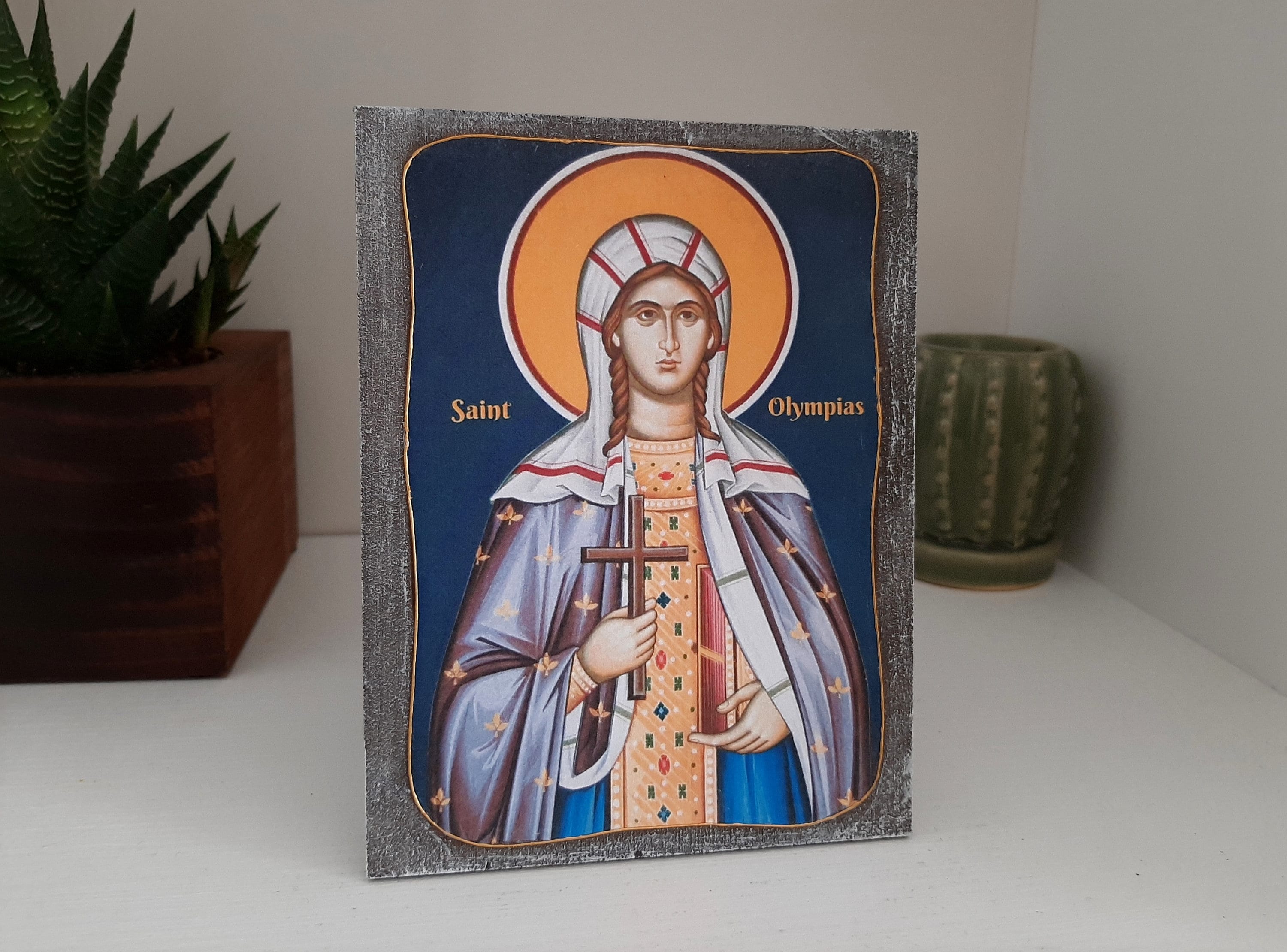 Saint Olympias the Deaconess, Saint Olympias the Younger, Orthodox Icon ...