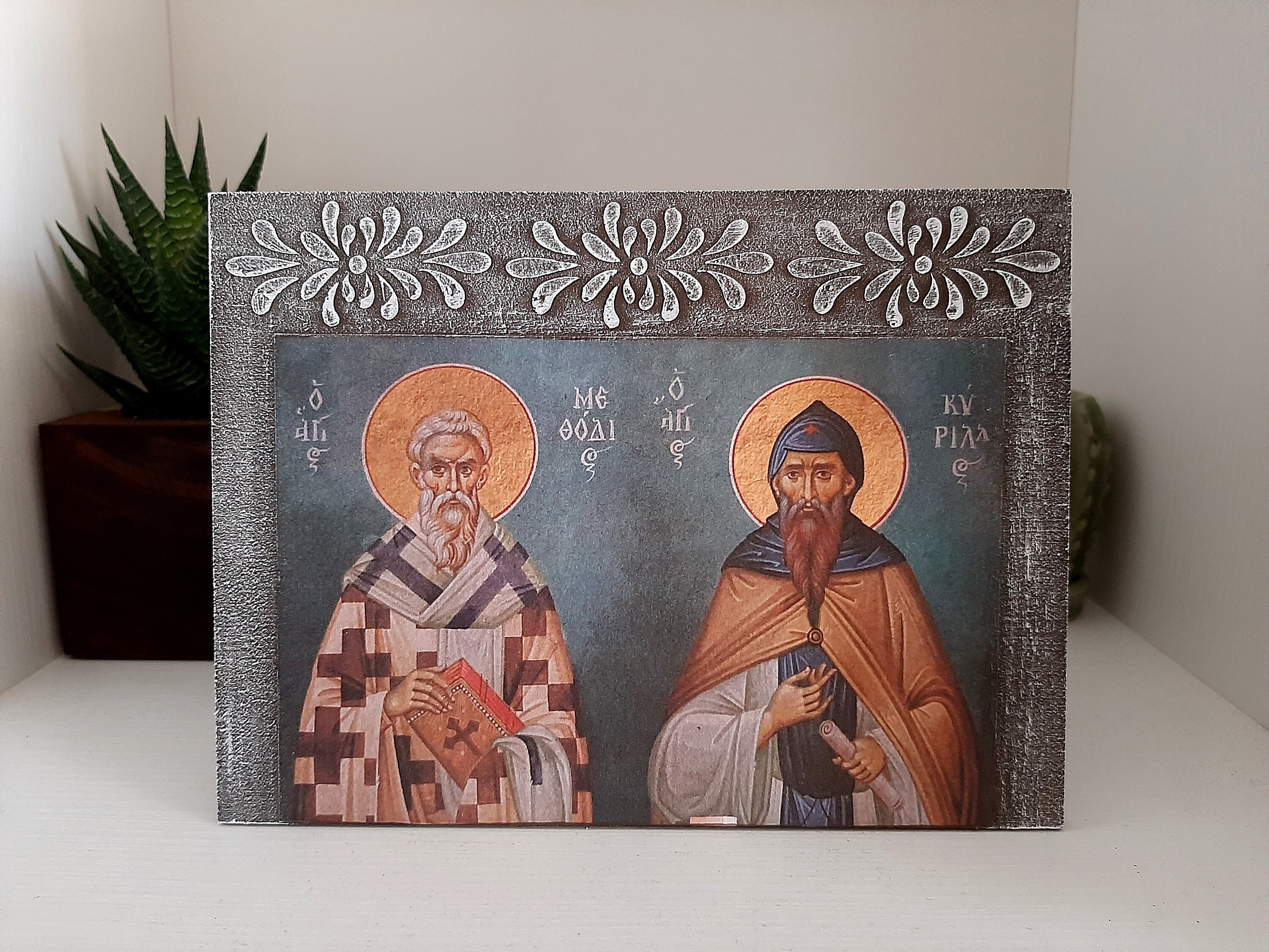 Saint Cyril and Saint Methodius Orthodox icon Eastern | Etsy