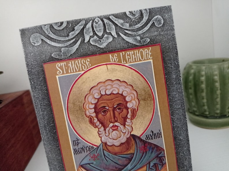 Saint Moses the Ethiopian St Moses the Black Orthodox Icon - Etsy