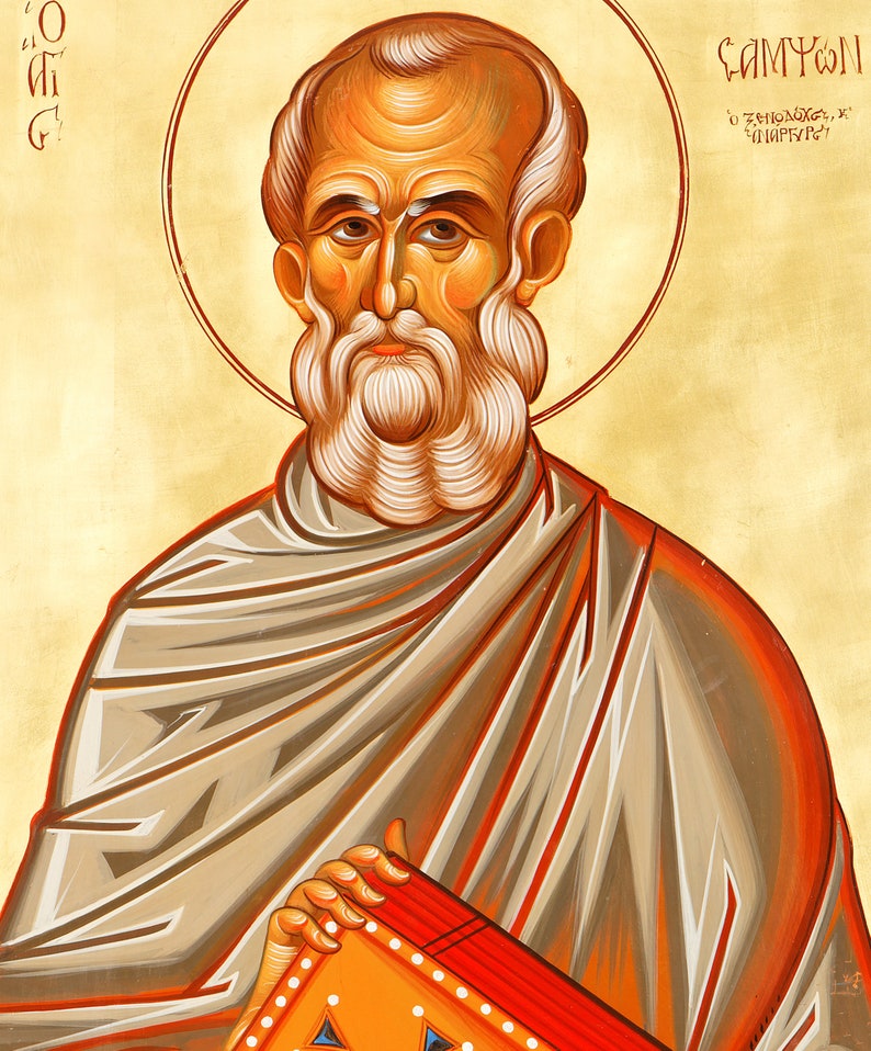 Orthodox Icon Saint Samson Saint Sampson the Hospitable - Etsy