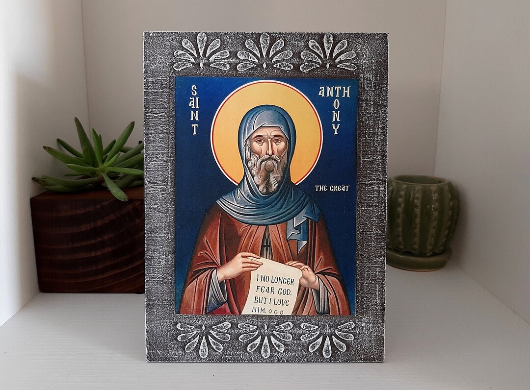 Saint Anthony the Great Icon, Father of Monasticism, Father of All ...
