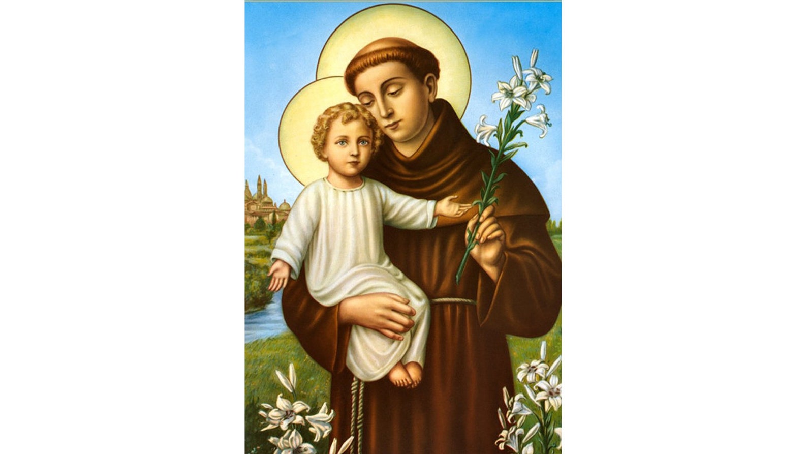 Saint Anthony of Padua Catholic Icon, Catholic Saint Art, Saint Artwork ...