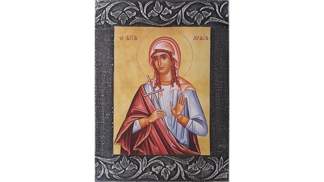 Saint Lydia Orthodox Icon, Lydia Purpuraria of Thyatira, Saint Lydia of ...