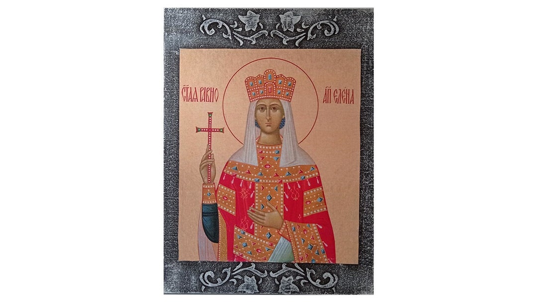 Saint Helen Orthodox Icon, Christian Wall Art, Empress Helena Wood Icon ...