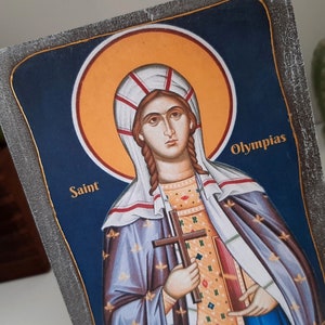 Saint Olympias the Deaconess, Saint Olympias the Younger, Orthodox Icon ...