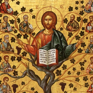 Jesus the True Vine Icon, Ampelos Icon, Jesus Christ Ampelos Icon ...