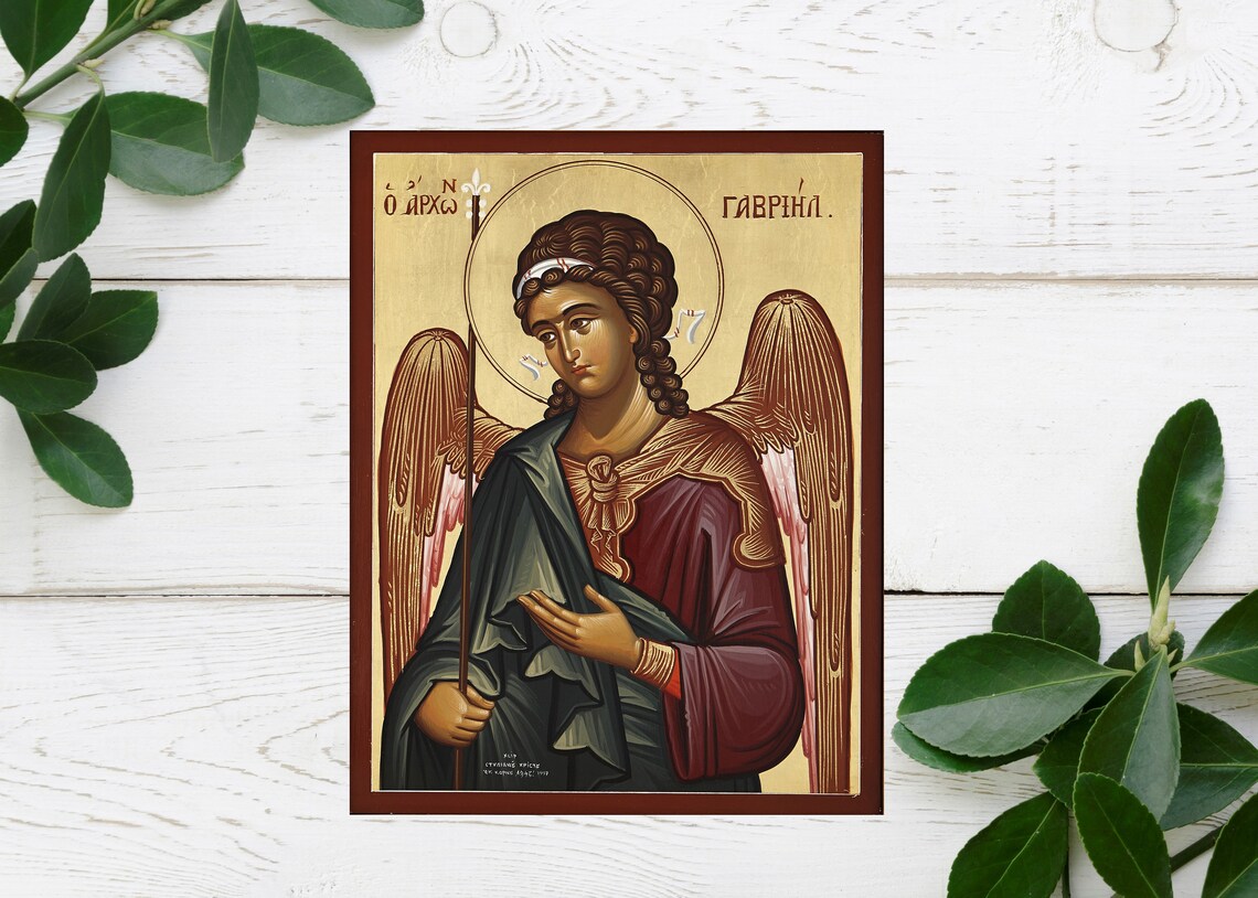 Saint Gabriel Icon Archangel Gabriel Man of God God is | Etsy