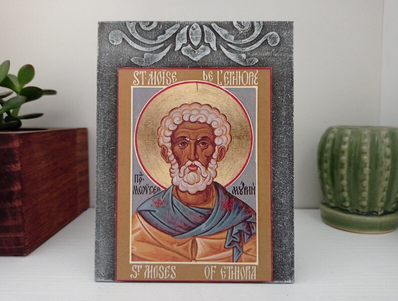 Saint Moses the Ethiopian St Moses the Black Orthodox Icon - Etsy