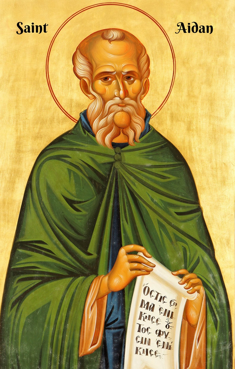 Saint Aidan of Lindisfarne, St Aidan the Apostle of Northumbria, Saint ...