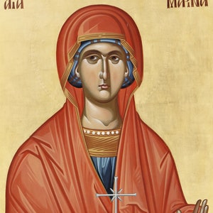 Saint Marina Icon, Orthodox Wooden Plaque, St Margaret of Antioch ...