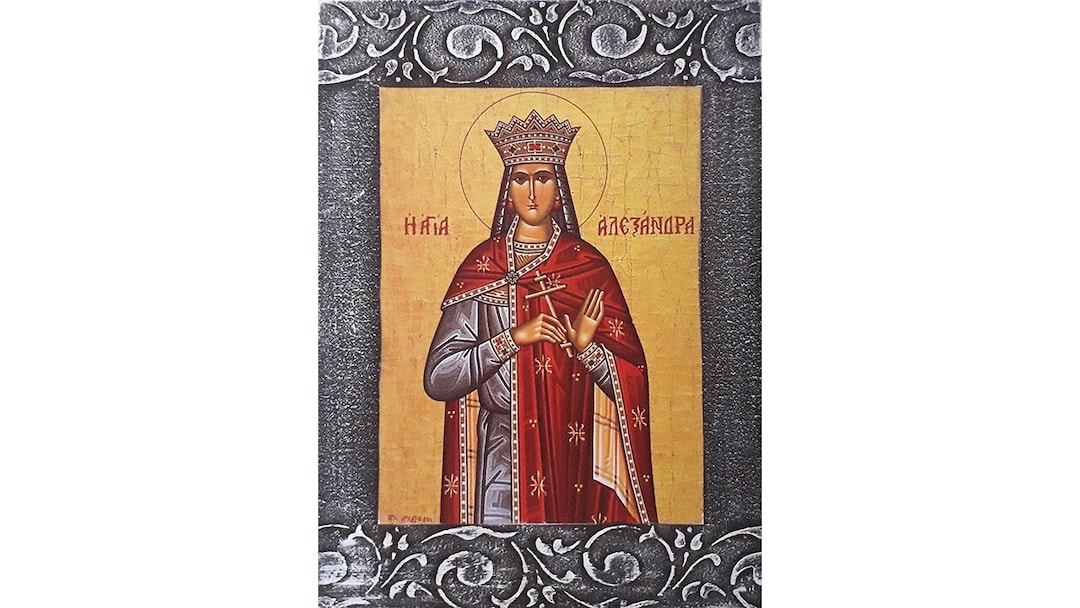 Saint Alexandra Orthodox Icon, Holy Empress Alexandra of Rome, Saint ...