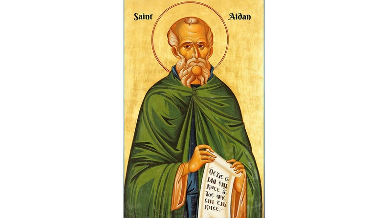 Saint Aidan of Lindisfarne, St Aidan the Apostle of Northumbria, Saint ...