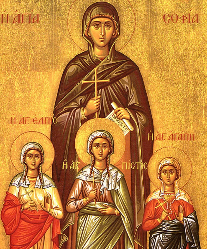 Saint Sophia of Rome Saint Sophia Icon St Sophia Mother of - Etsy