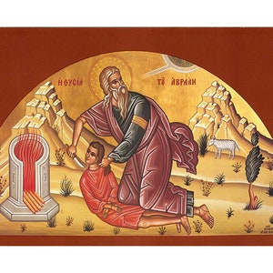 Sacrifice of Abraham Orthodox Icon the Binding of Isaac Icon - Etsy