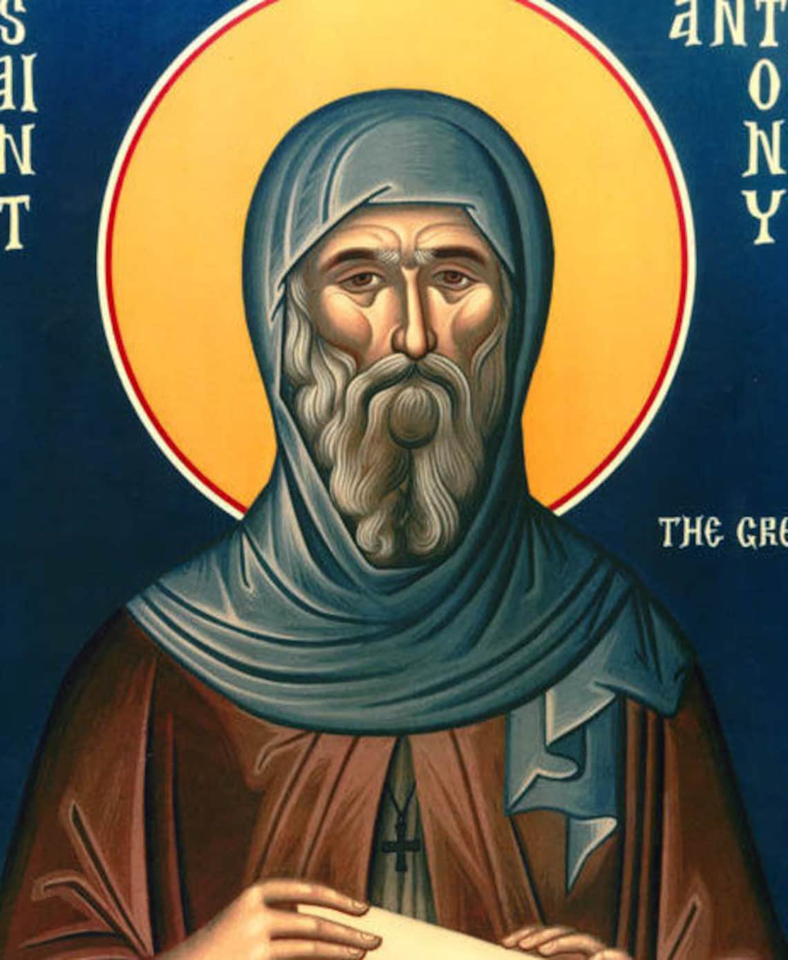 Saint Anthony the Great Orthodox Icon St Anthony Art | Etsy
