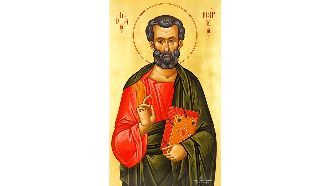 Saint Mark the Apostle, Orthodox Icon St Mark the Evangelist, Handmade Greek Orthodox Wood Icon ...