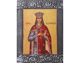 St.alexandra Russian Orthodox Icon - Etsy