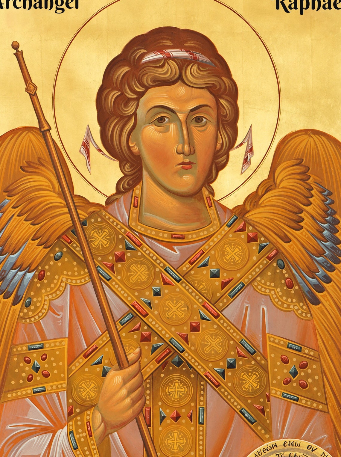 Archangel Raphael Icon Orthodox Icon Saint Raphael Saint | Etsy