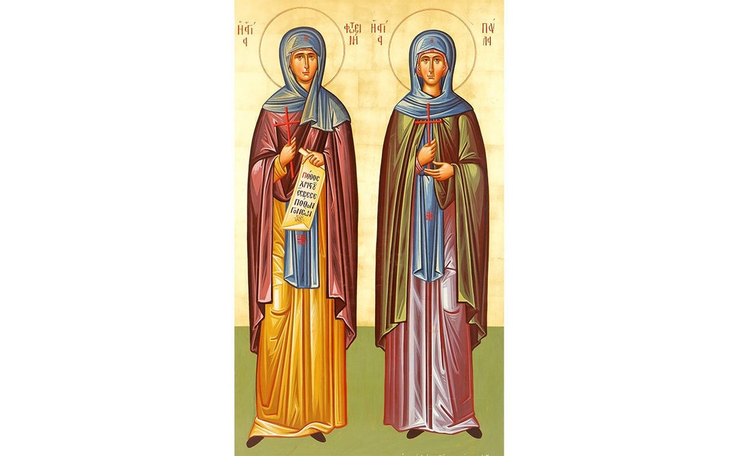 Saint Pavla Greek Orthodox Icon, Saint Photini the Samaritan Woman ...