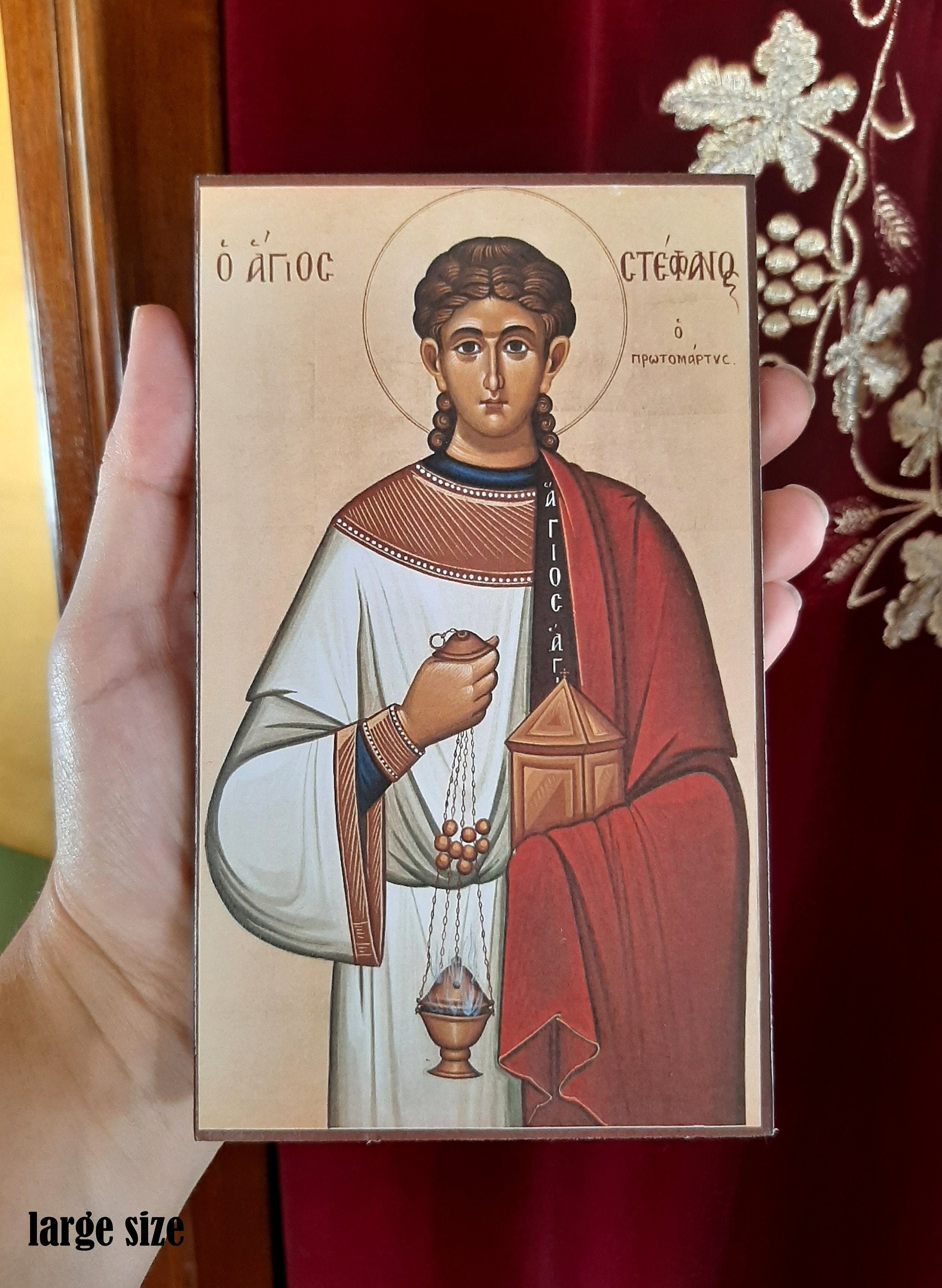Saint Stephen the First Martyr Orthodox Icon, Protomartyr St Stephen ...