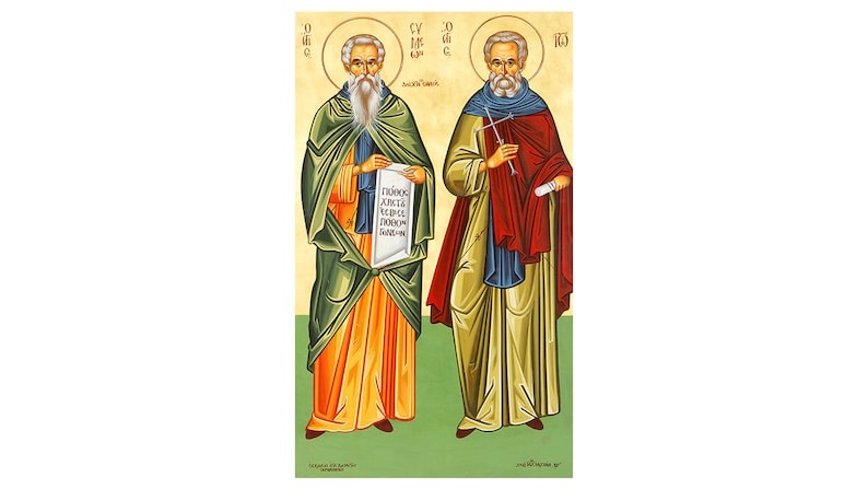 Saint Simeon and Saint John Orthodox Icon St Symeon Icon St - Etsy