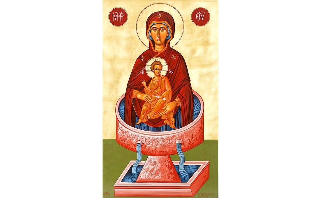 Theotokos of the Life Giving Spring Orthodox Icon, Bright Friday Feast ...