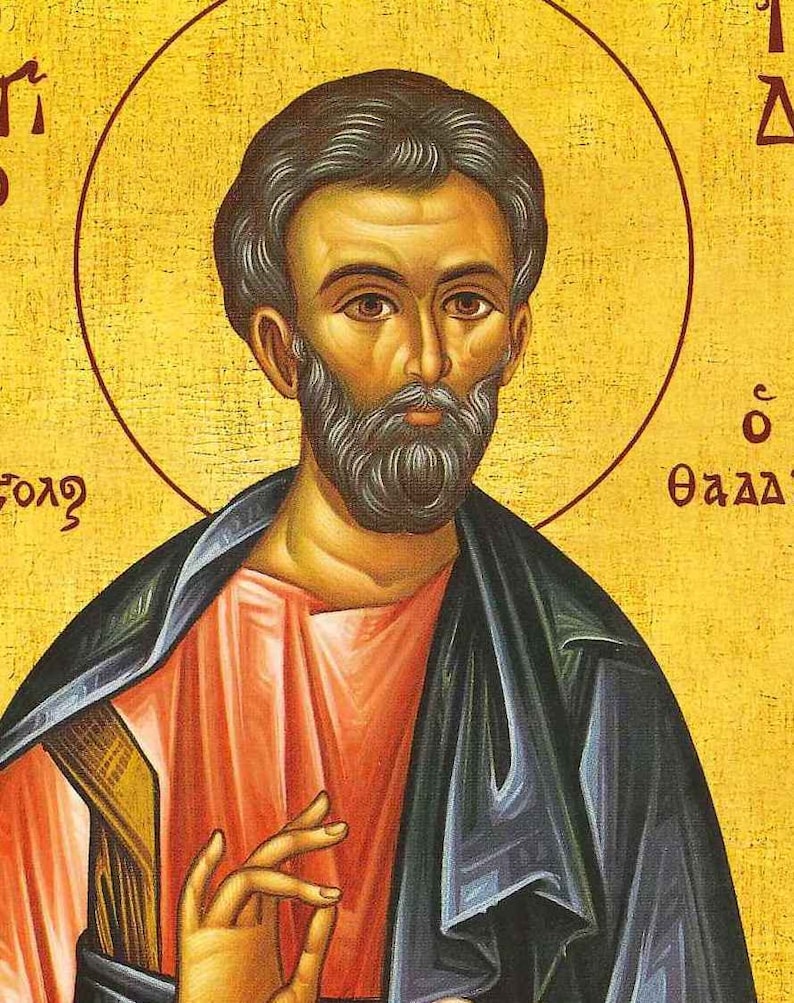 Saint Jude Thaddaeus Orthodox Icon, St Jude the Apostle Christian Icon ...