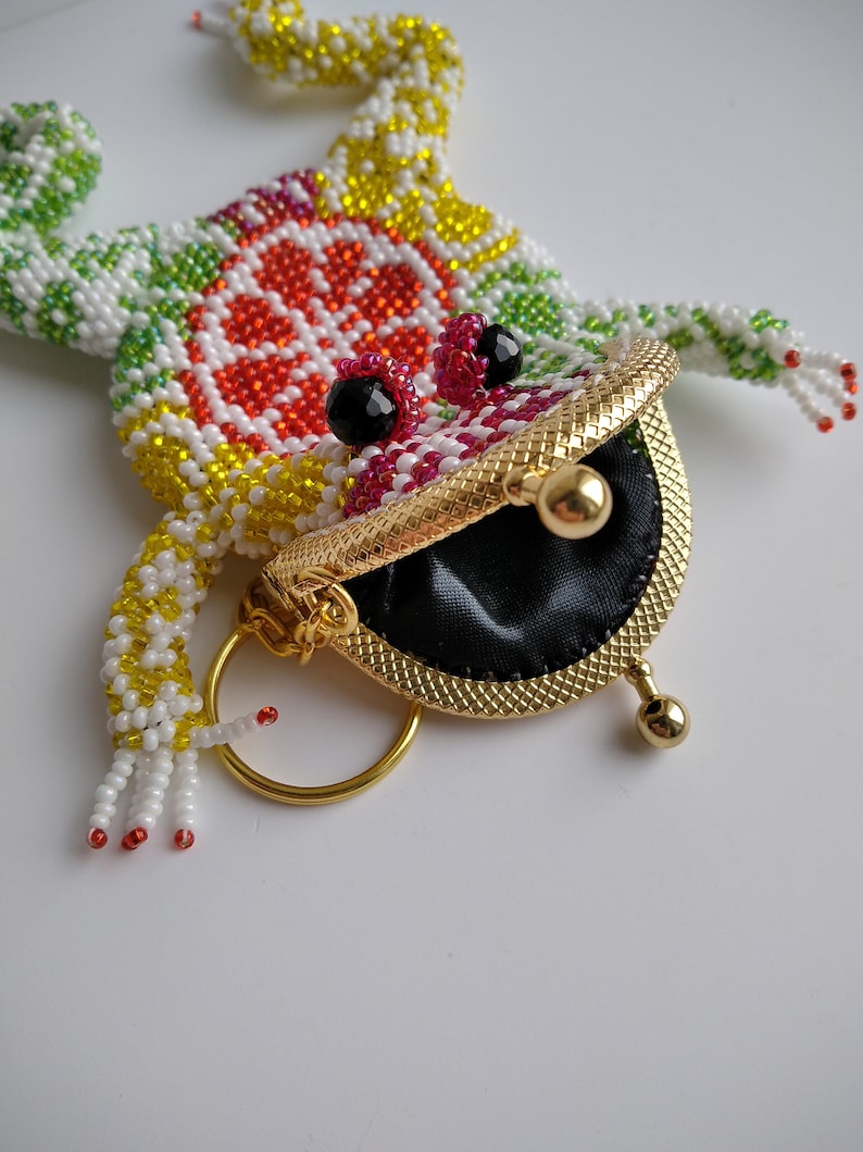 Beaded Orange Frog Bag Fruit Crochet Coin Purse Citrus Toad - Etsy