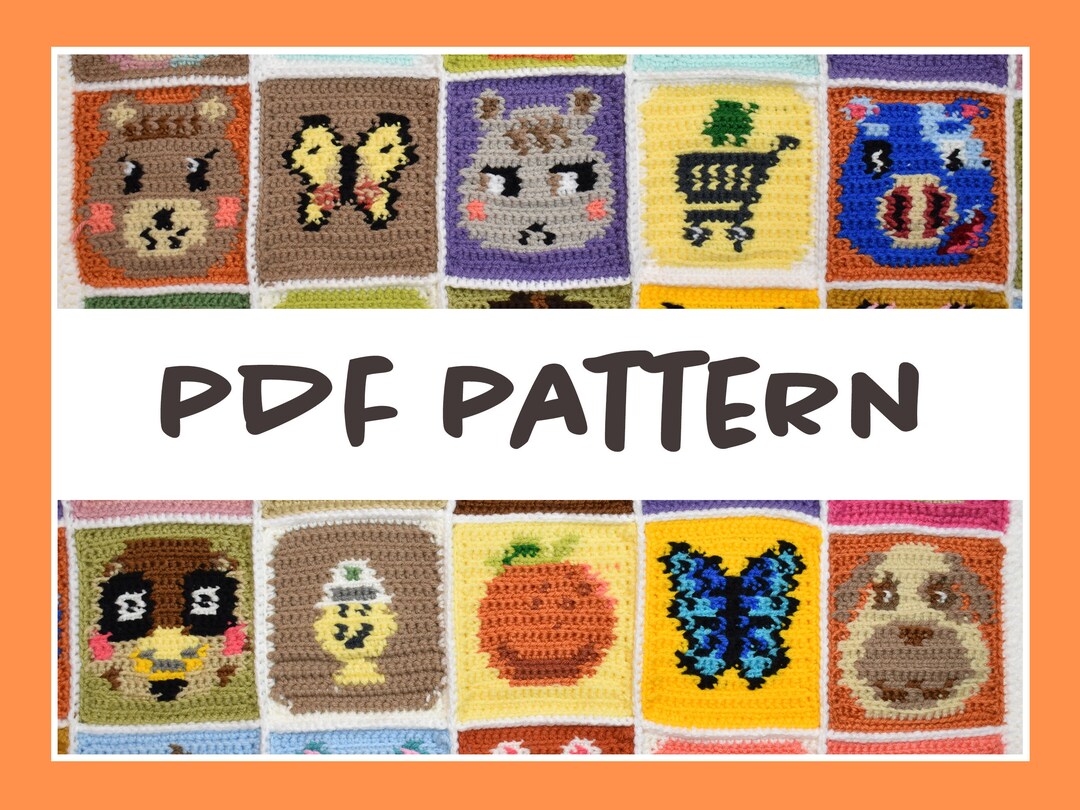 Animal Crossing Crochet Blanket Pattern Pack 5 - Etsy