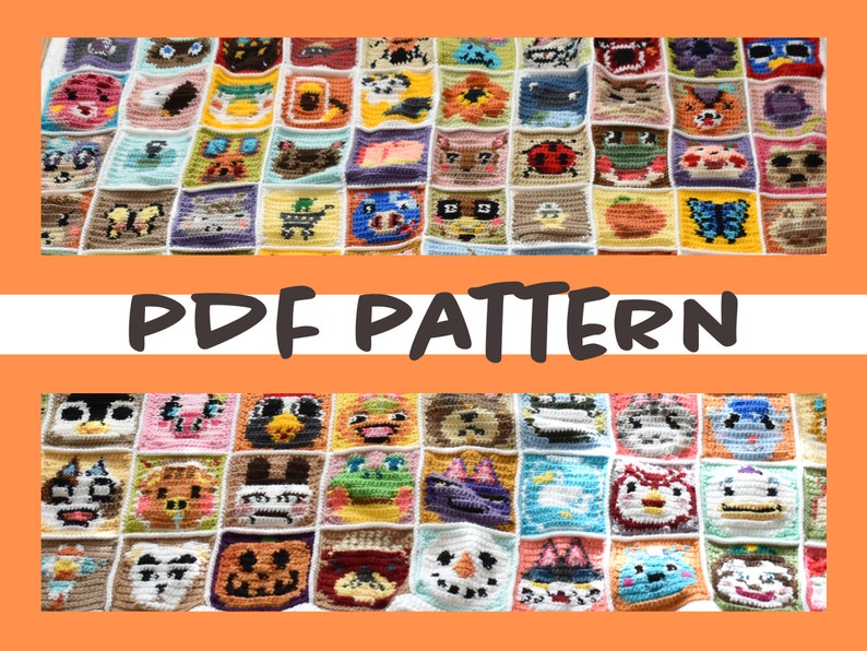 Animal Crossing Crochet Blanket Pattern - ALL PACKS 1-10 - Etsy
