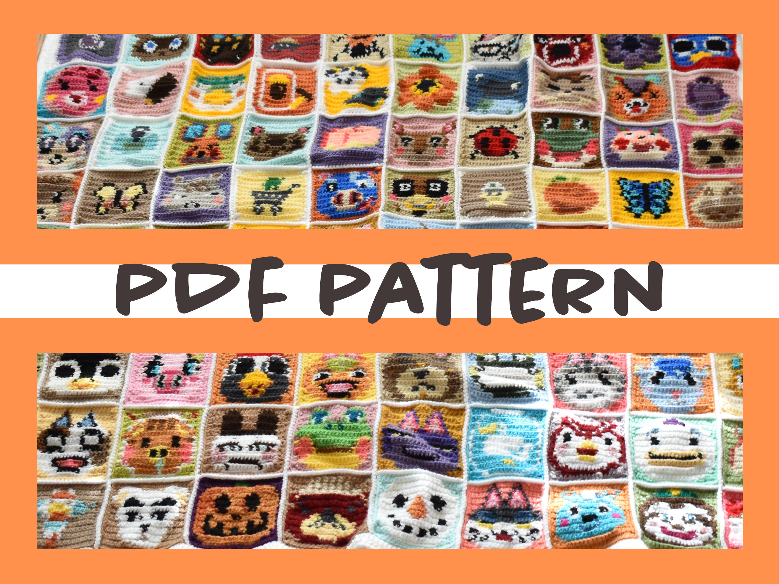 Animal Crossing Crochet Blanket Pattern ALL PACKS 1-10 - Etsy