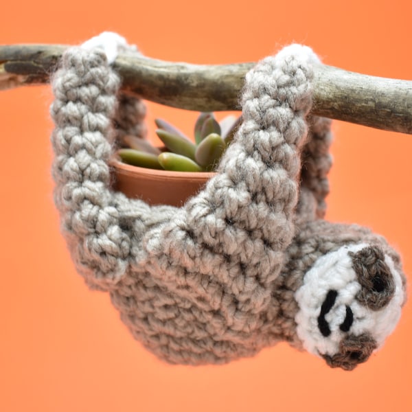 Sloth Planter Crochet - Etsy