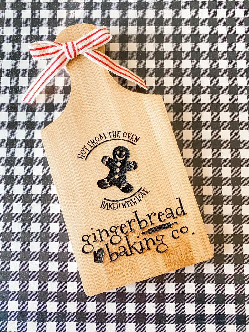 Gingerbread Cutting Board Christmas Tiered Tray Mini Cutting - Etsy