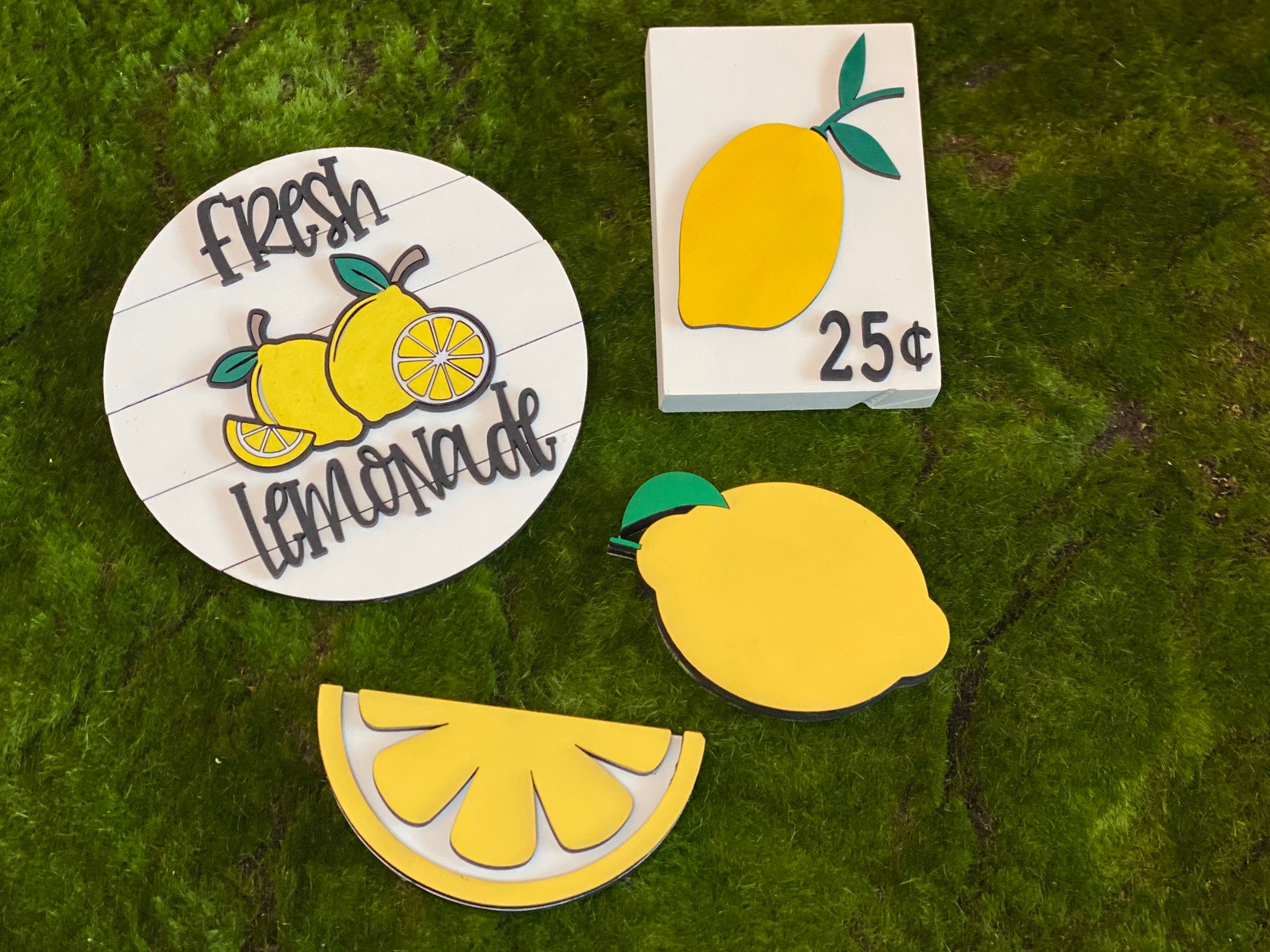 Fresh Lemonade 3D Sign Teired Tray Sign Mini Signs Lemon - Etsy