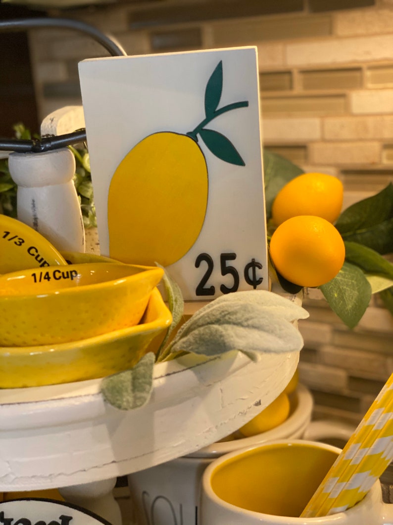 Fresh Lemonade 3D Sign Teired Tray Sign Mini Signs Lemon - Etsy