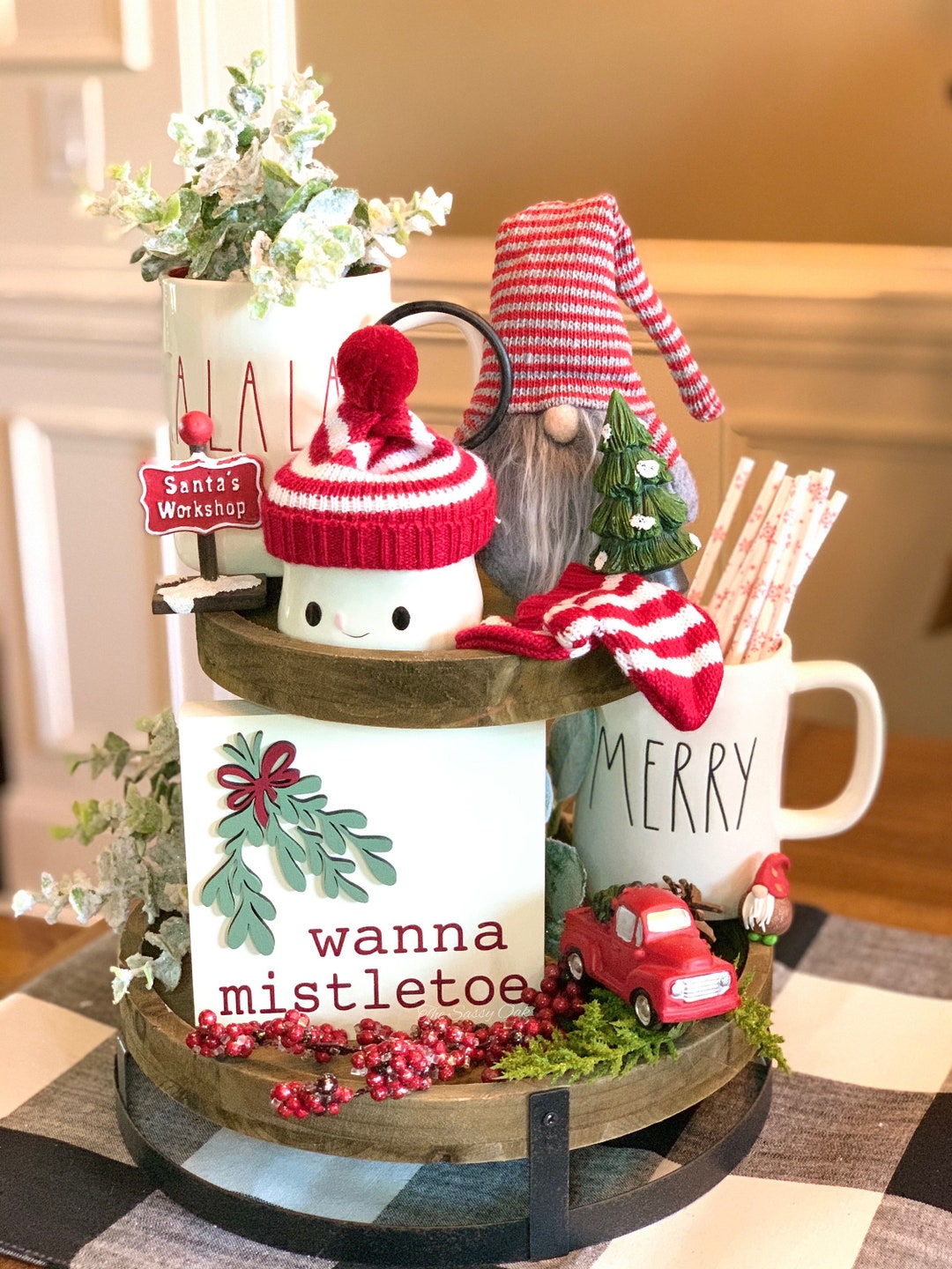 Wanna Mistletoe, Mistletoe Sign, Christmas 3d Sign, Christmas Decor, 3d ...
