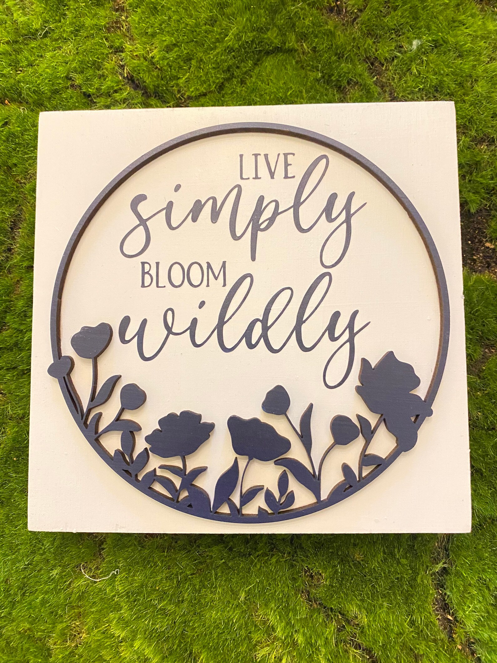 Live Simply Bloom Wildly signs Spring signs botanical signs - Etsy België