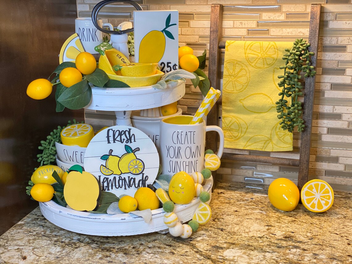 Fresh Lemonade 3D Sign Teired Tray Sign Mini Signs Lemon - Etsy