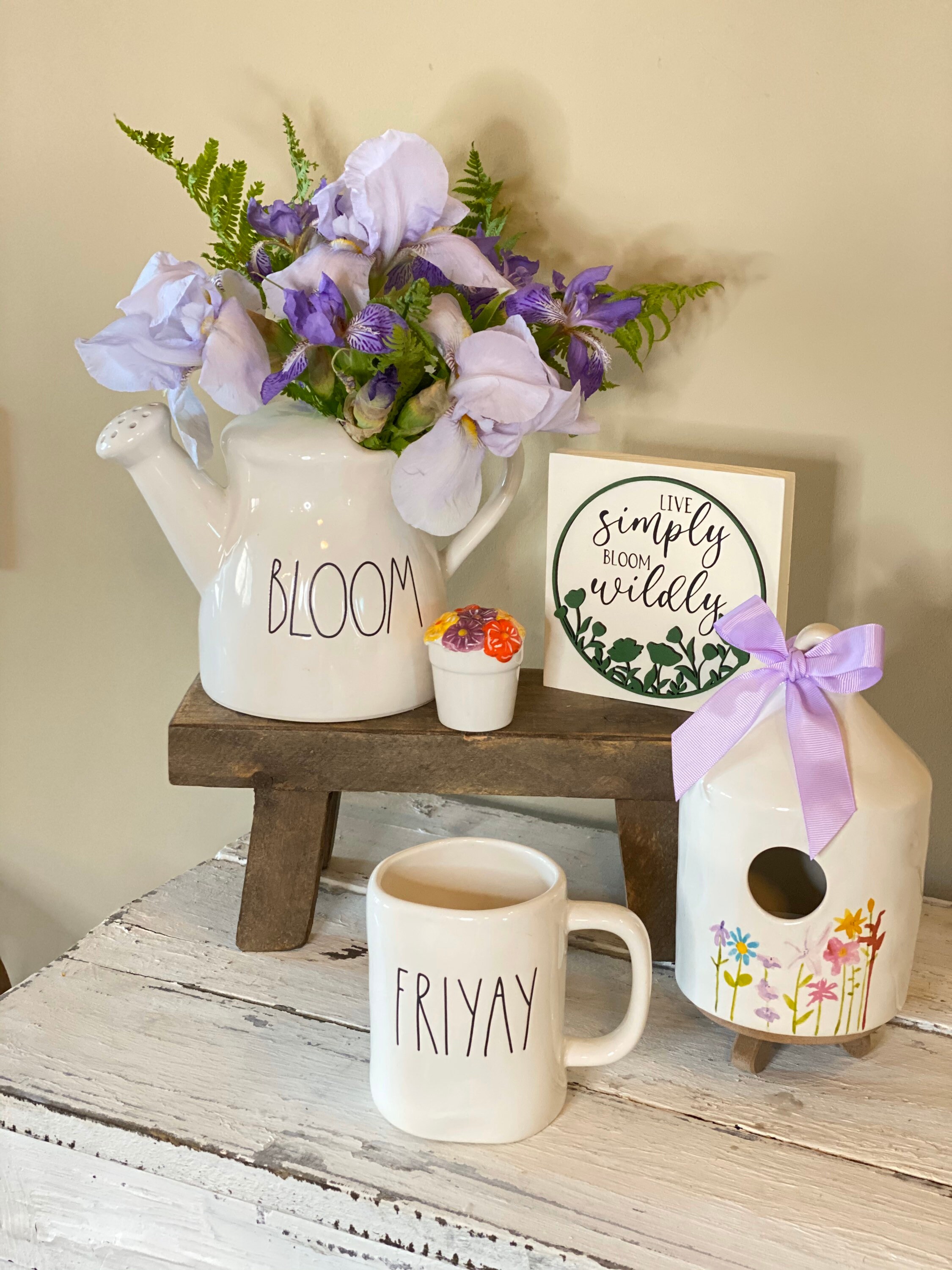 Live Simply Bloom Wildly signs Spring signs botanical signs | Etsy