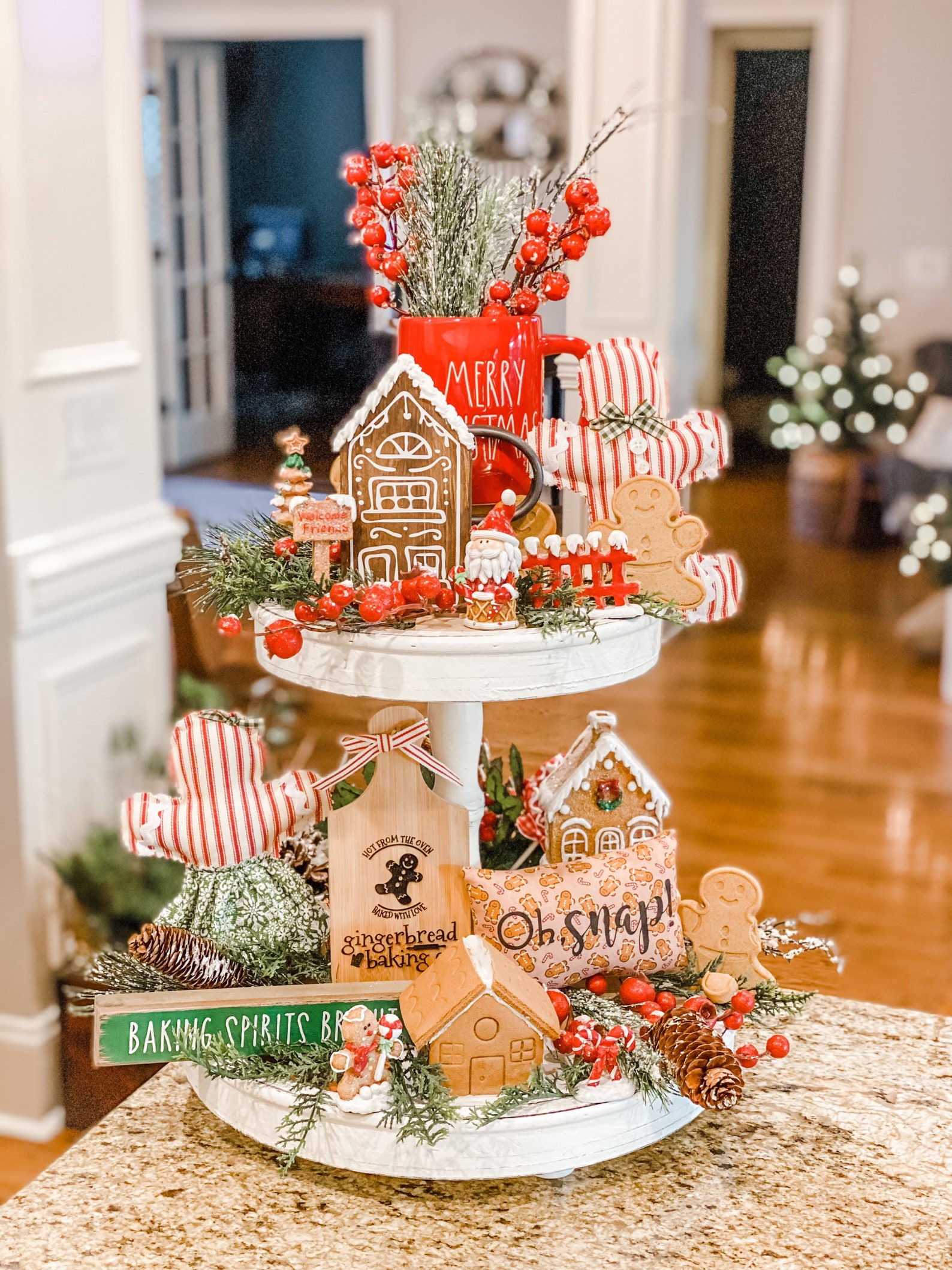 Gingerbread Cutting Board Christmas Tiered Tray Mini Cutting - Etsy