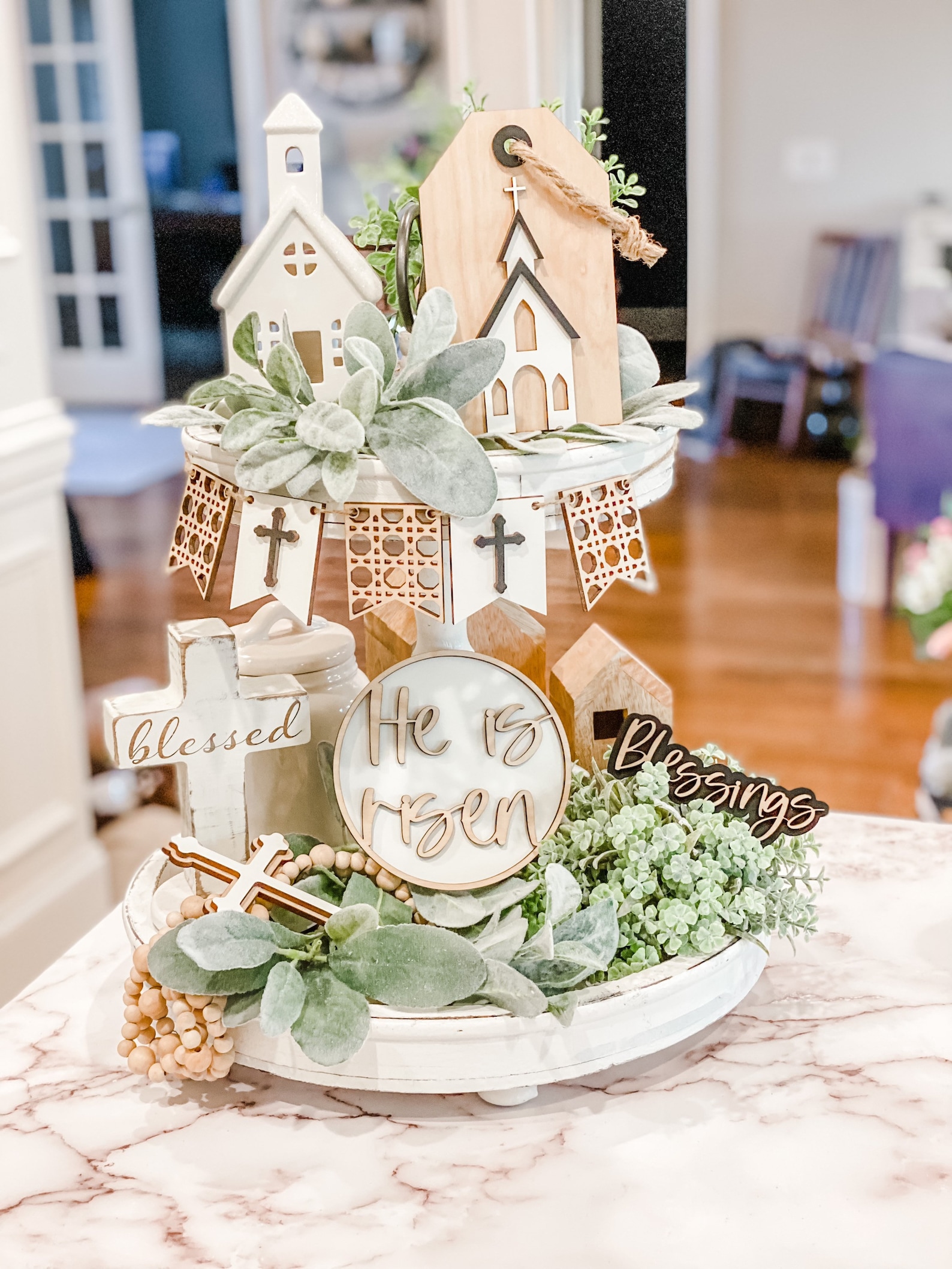 Religious Tiered Tray Decor Easter Tiered Tray Decor Spring - Etsy