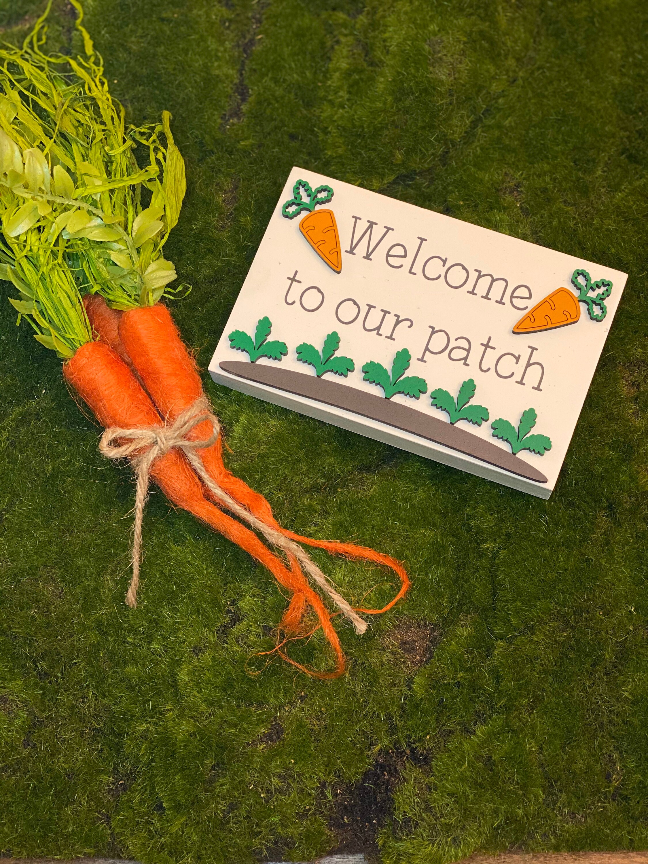 Welcome to Our Patch Signs Spring Decor Tiered Tray Decor - Etsy