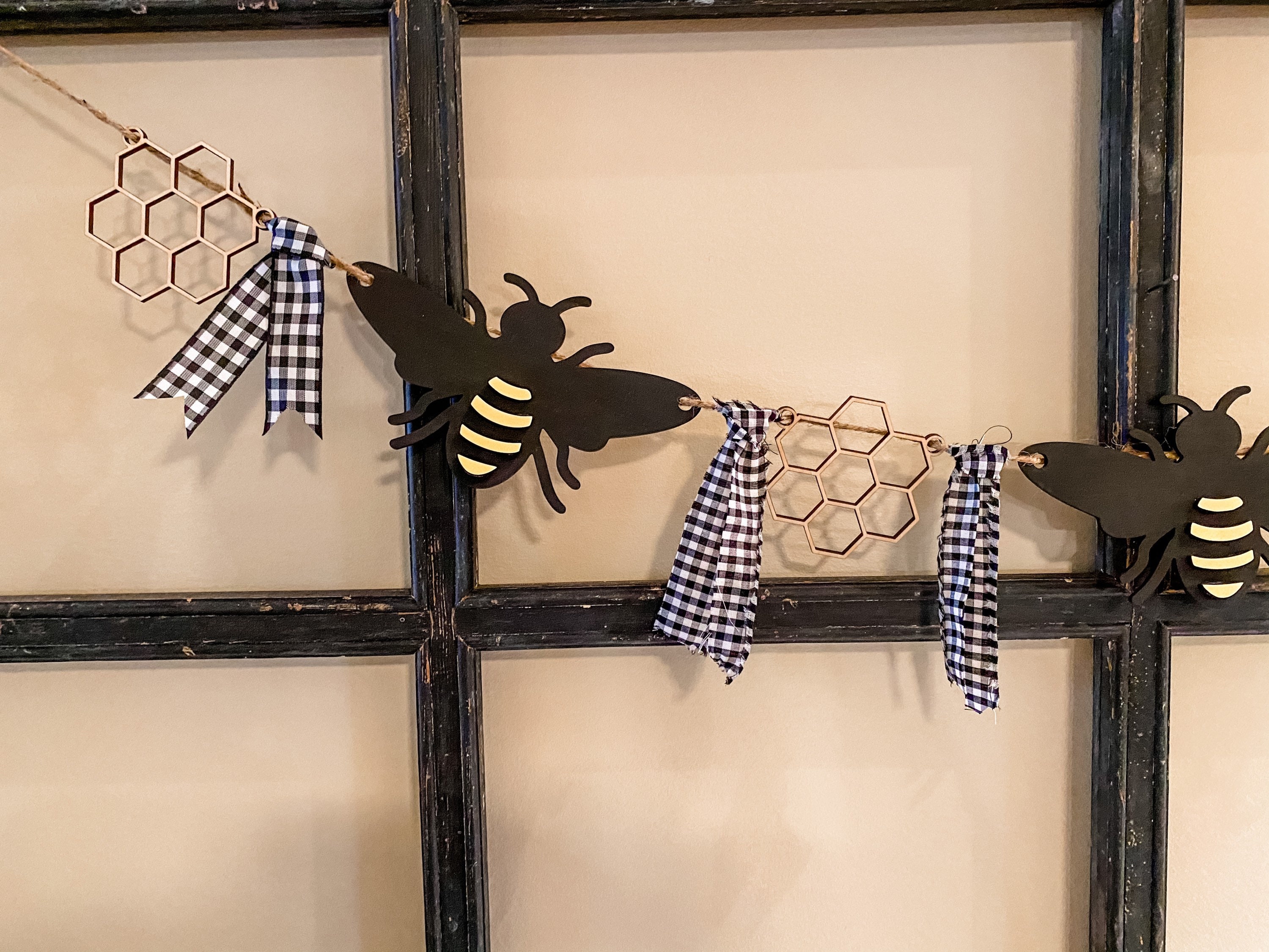 Bee Banner Honeycomb Banner Spring Banner Pennant Banner - Etsy